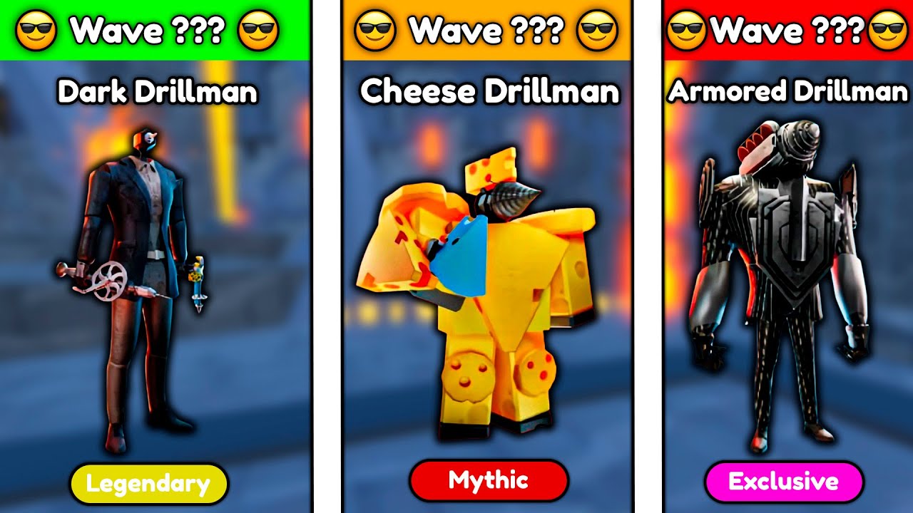 😱DARK DRILLMAN vs CHEESE DRILLMAN vs ARMORED DRILLMAN😱 in ENDLESS MODE 🔥 - Toilet Tower Defense ...