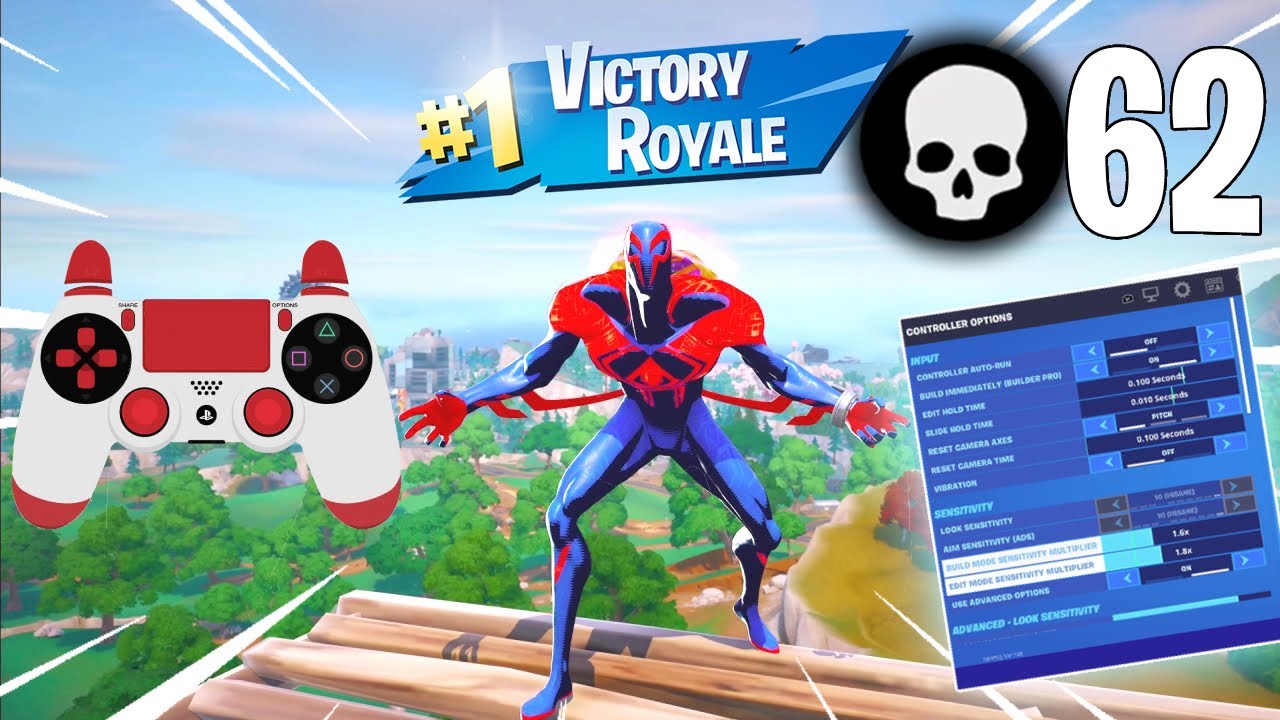 BEST Controller Fortnite Settings + 62 Kill Solo Squad Fortnite Game ...