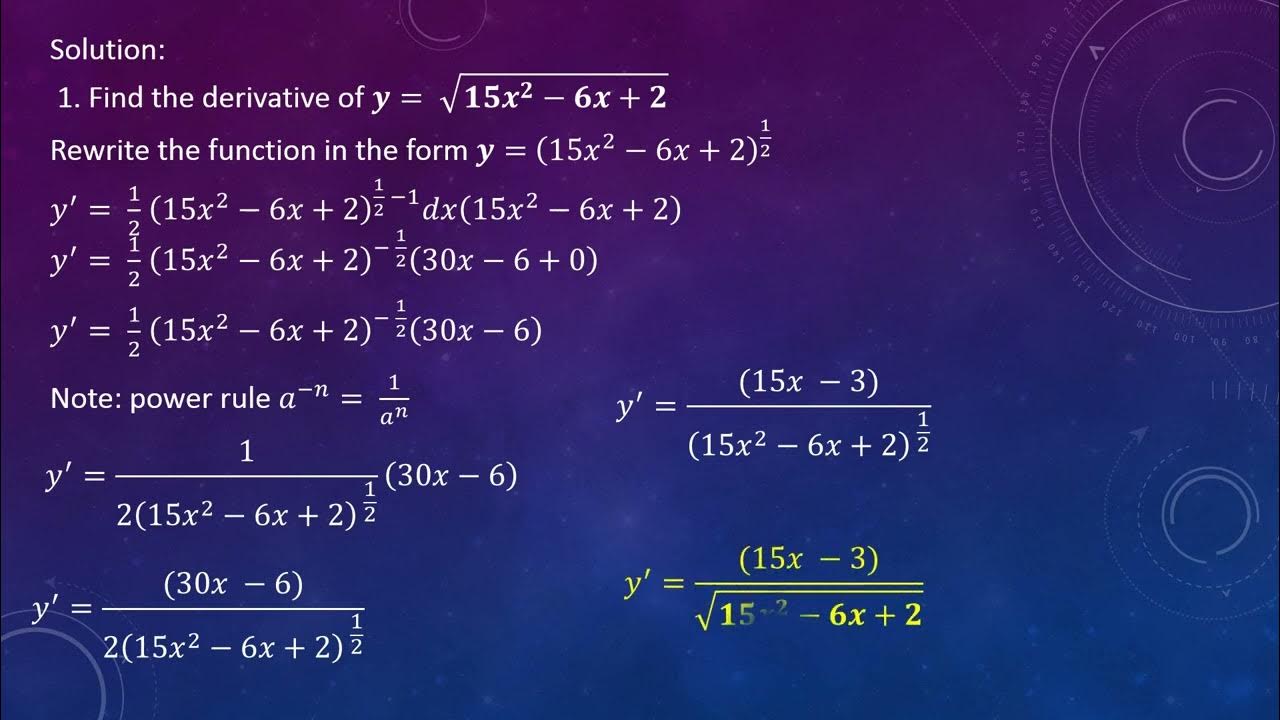 PROBLEMS ON DERIVATIVE AND OPTIMIZATION (BASIC CALCULUS) - YouTube