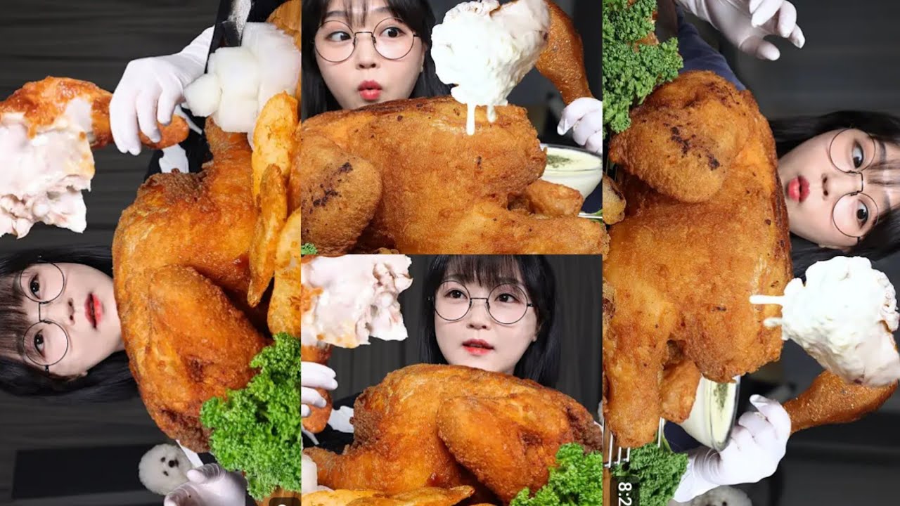 whole chicken eating || mukbang eating asmr - YouTube