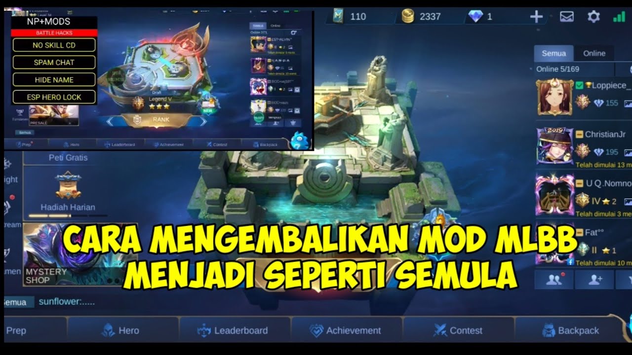 CARA MENGEMBALIKAN MLBB MOD MENJADI SEPERTI SEMULA - YouTube