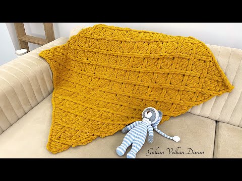 BAKLAVA DESEN ÖRGÜ MODELİ BATTANİYE YAPIMI 🌻