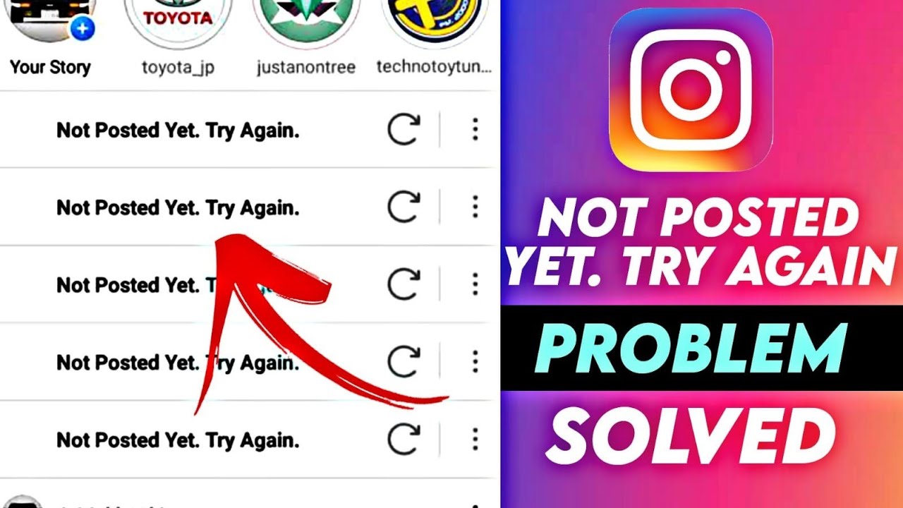 Instagram Par Post Nahi Ho Raha Hai || Reels Video Upload Problem Solve ...