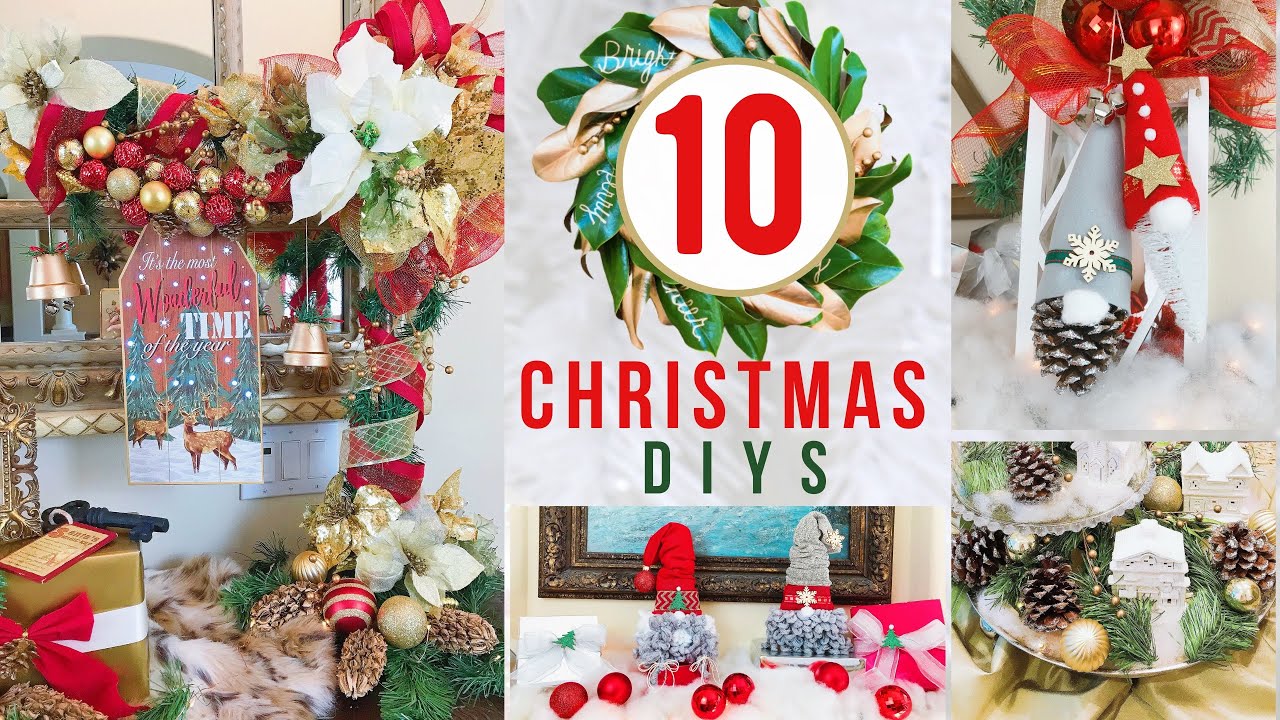 🎄TOP 10 CHRISTMAS HOME DECOR DIYS! EASY HOLIDAY DIY DECOR on a BUDGET ...