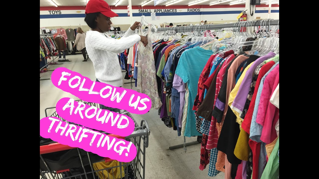 FOLLOW ME AROUND - THRIFT STORE ADVENTURE! - YouTube