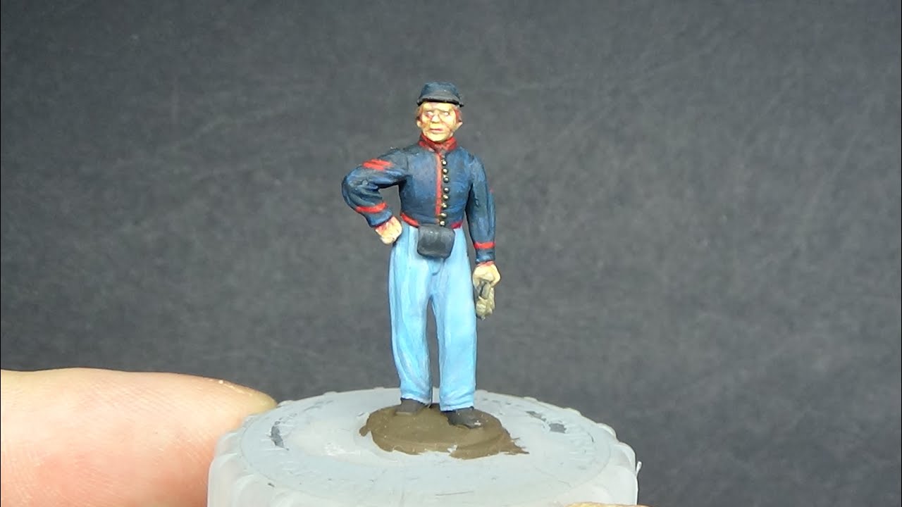 Painted 28mm Perry Miniatures Plastic Union Artillery Crew - YouTube
