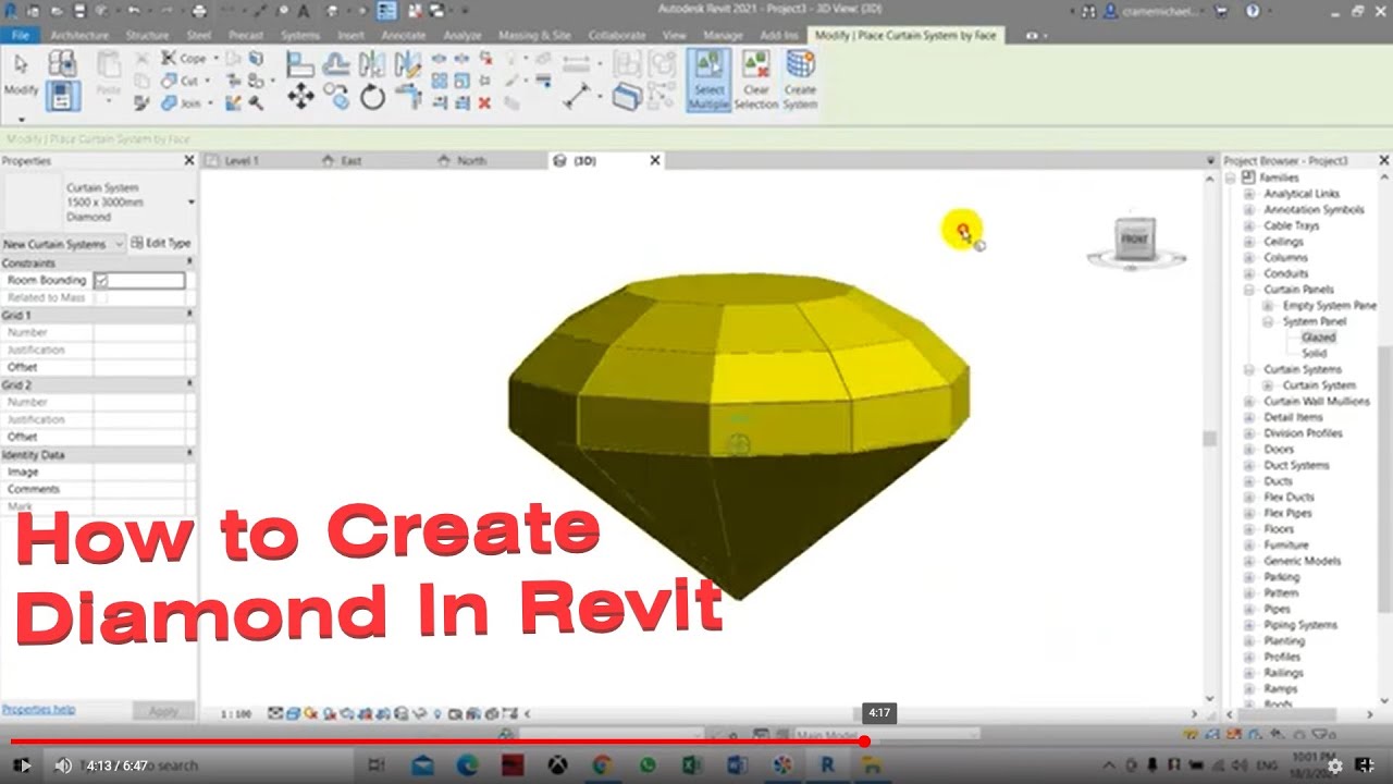 How to Create Diamond In Revit - YouTube