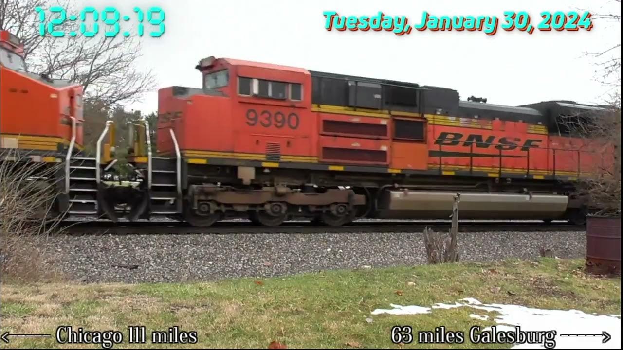 1/30/24 BNSF Mendota Sub Trains w/ Large Lashup Baretable, Dash 9 K5HLs, H1/H2 Frankenstein ...