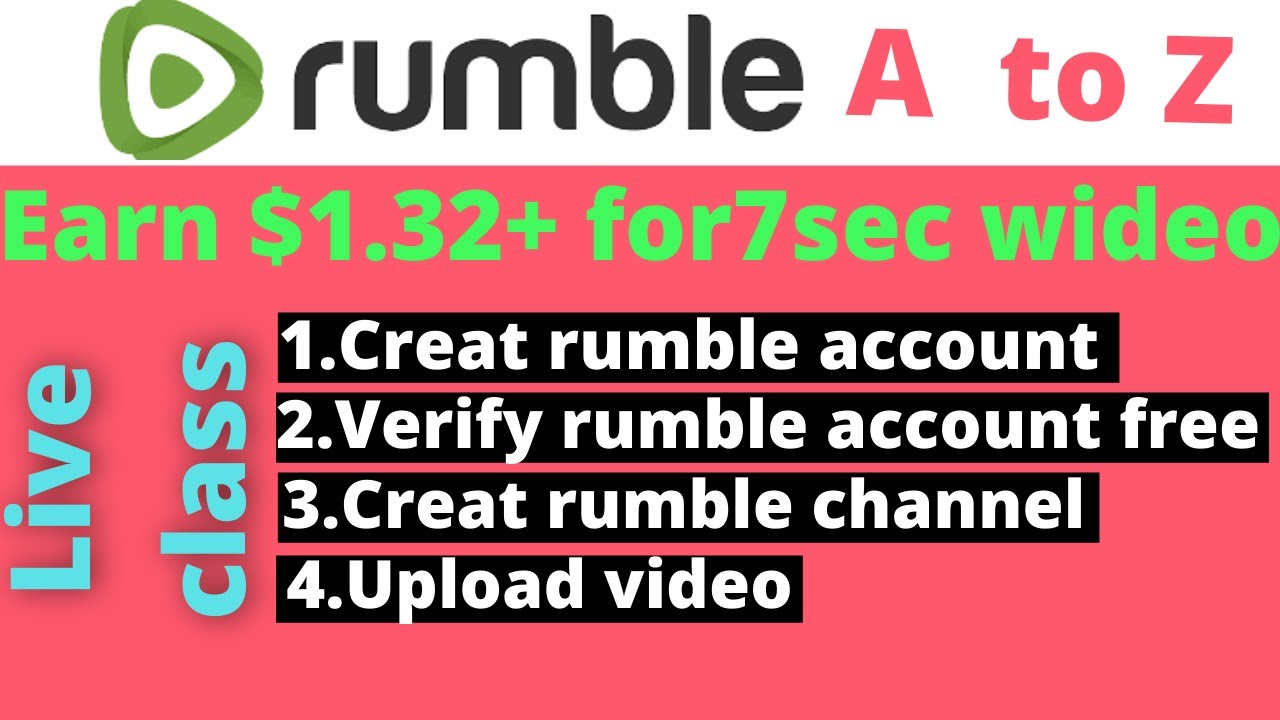 How to Earn Online from Rumble /Account Verification/Rumble.com 2021 ...