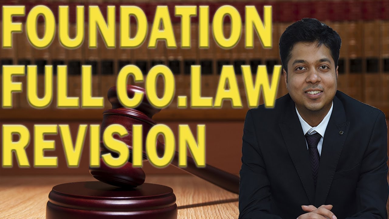 Foundation Revision of CO.LAW Full Syllabus. - YouTube