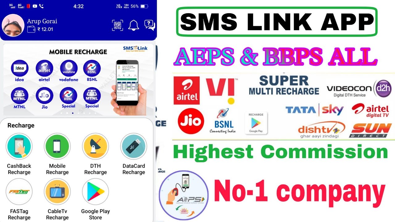 SMS LINK WALLET B2B Multi Recharge app the best and genuine recharge ...