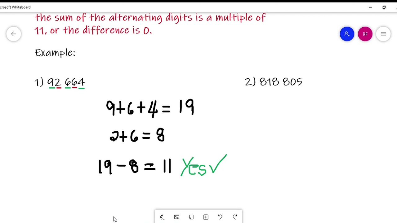Divisibility Rule for 11 - YouTube