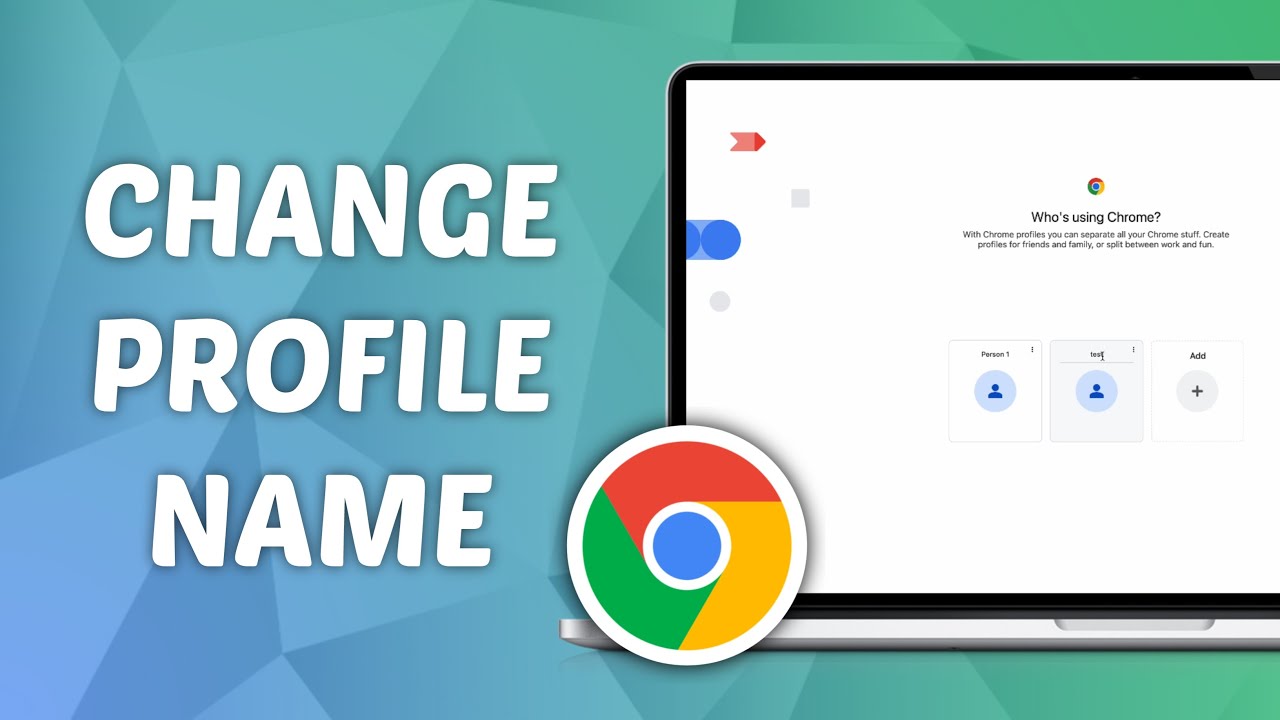 How to Change Profile Name in Google Chrome - YouTube