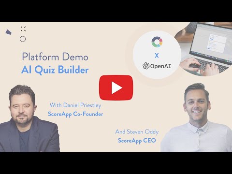 AI Quiz Builder Platform Demo with Steven Oddy, introduced by Daniel Priestley