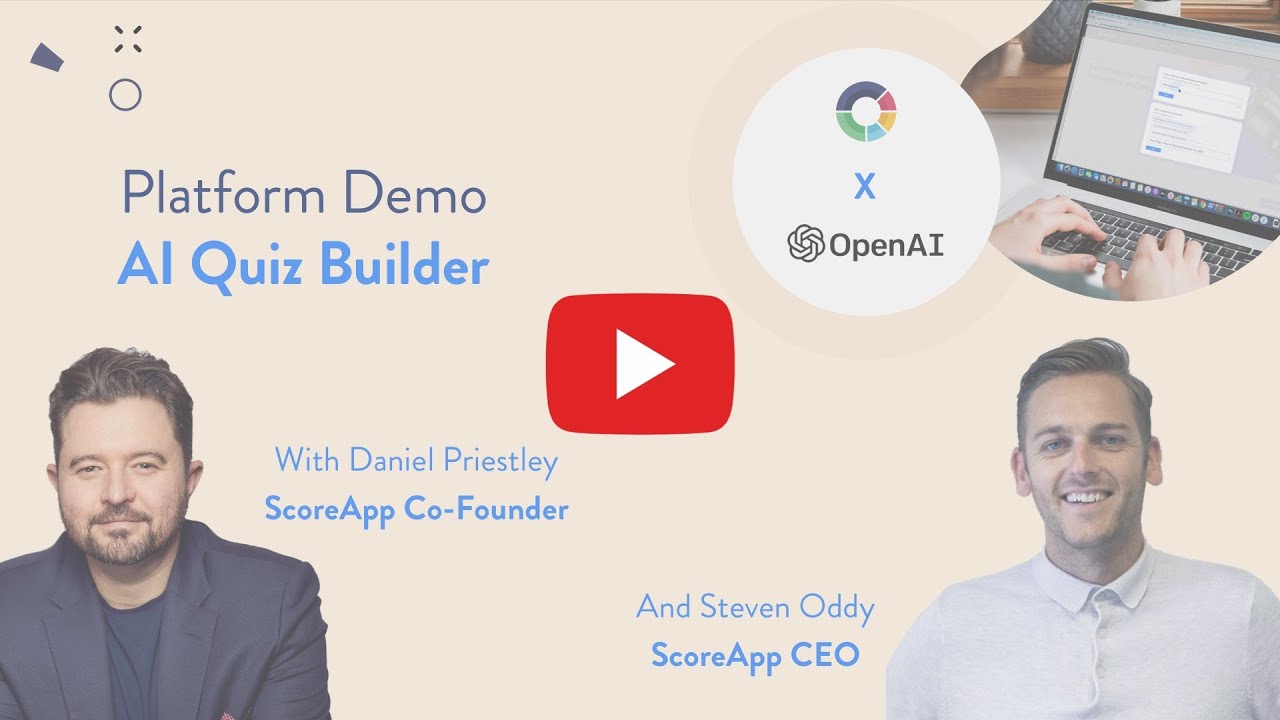 AI Quiz Builder Platform Demo with Steven Oddy, introduced by Daniel Priestley - YouTube