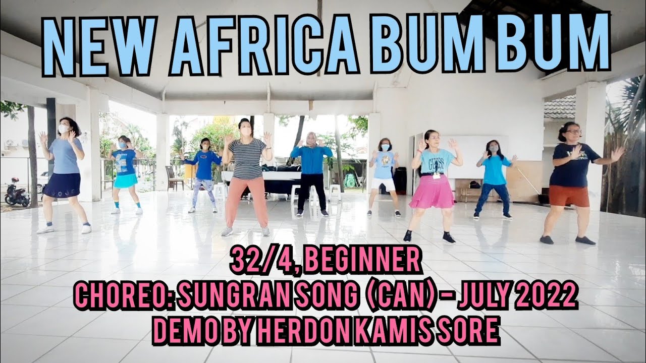 New Africa Bum Bum Line Dance | Beginner | Sungran Song (CAN) | Demo by ...