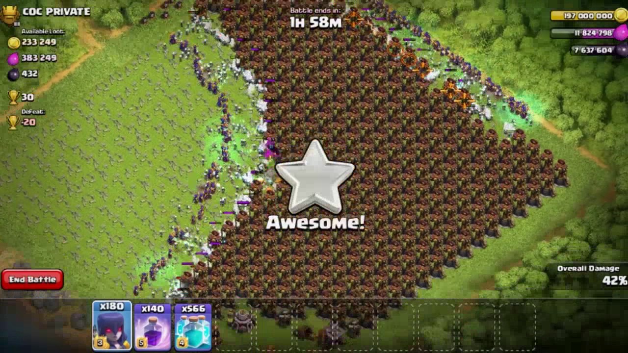 COC HACK: 2000 INFERNO TOWERS VS. 600 WITCHES - COC PRIVATE SERVER EPISODE 5 MUST SEE - YouTube