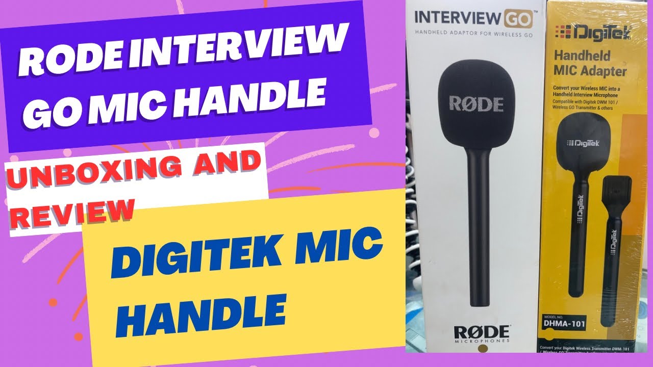 RODE INTERVIEW GO MIC FRAME |Digitek Reporter Mic frame Unboxing or ...