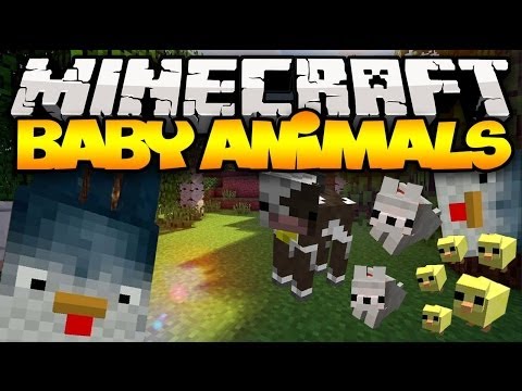Minecraft: BABY ANIMALS! (Squickens & Adorable Baby Animals!) | Mod ...