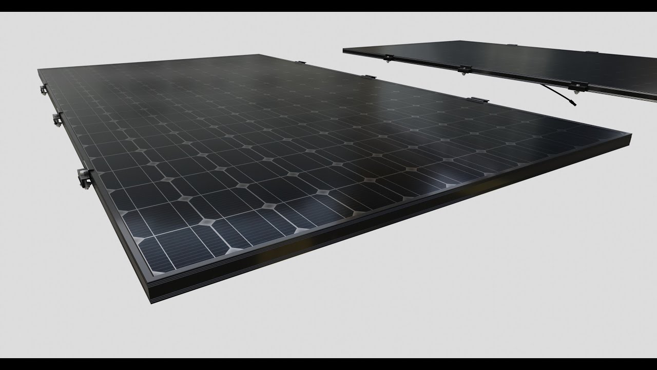 12 Black Framed Solar Panel 675Wp 2384x1303x35mm - YouTube