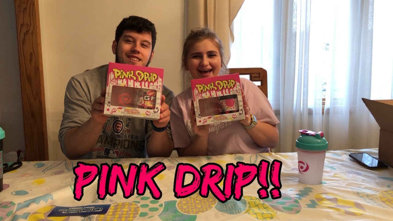PINK DRIP GFUEL UNBOXING AND TASTE!! - YouTube