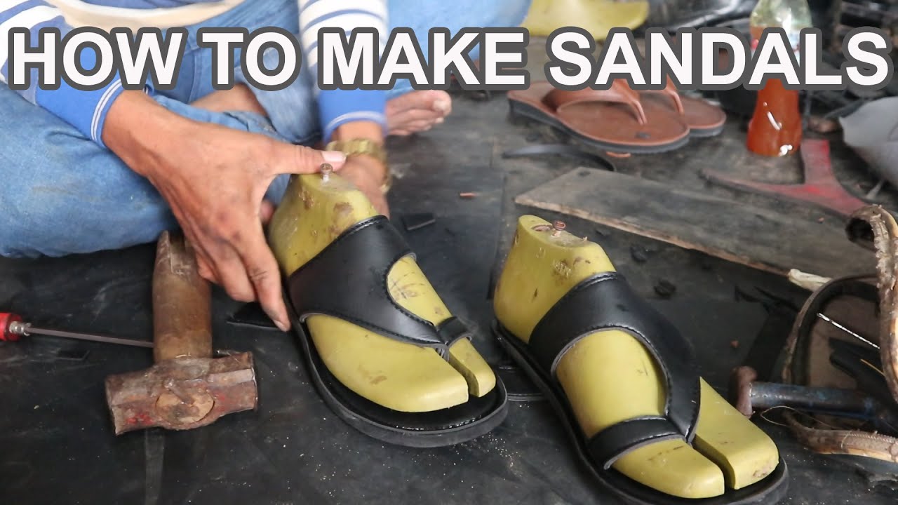 Amazing skill fast worker - How to make beautiful sandal shoes with ...