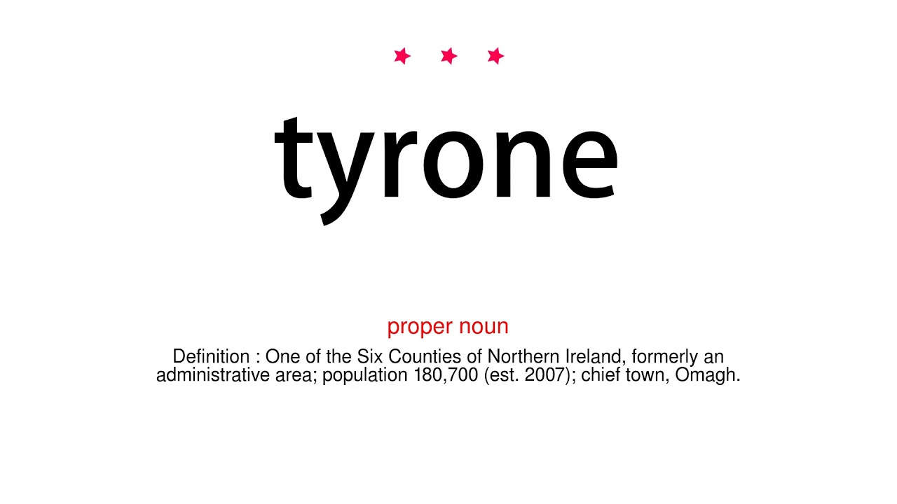 How to pronounce tyrone - Vocab Today - YouTube
