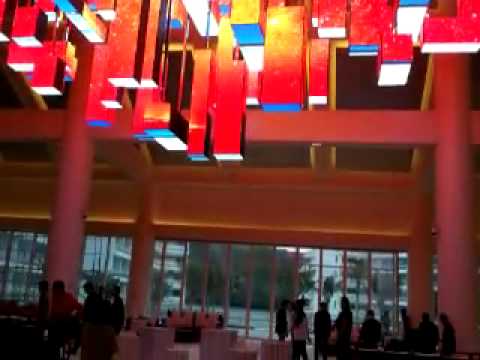 Yes Tech led display hanging installation as light box in Sanya hotel ...