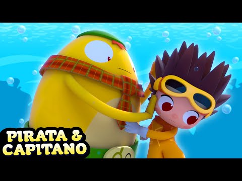🇺🇸 Pirata and Capitano | The Sunken Ship 🛳️ | Pirate cartoon for kids