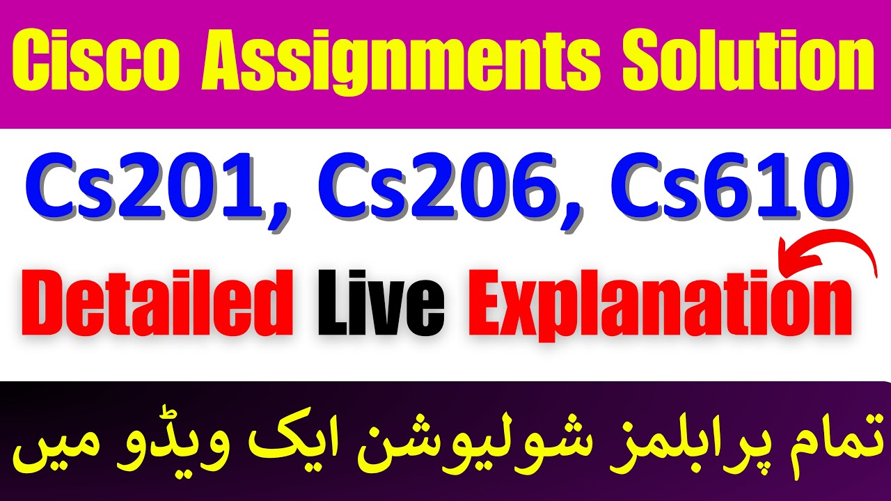 馃挴cisco Assignment Solution All Problems Solution Cs201 Assignment 2 Solution 2023 Part 2