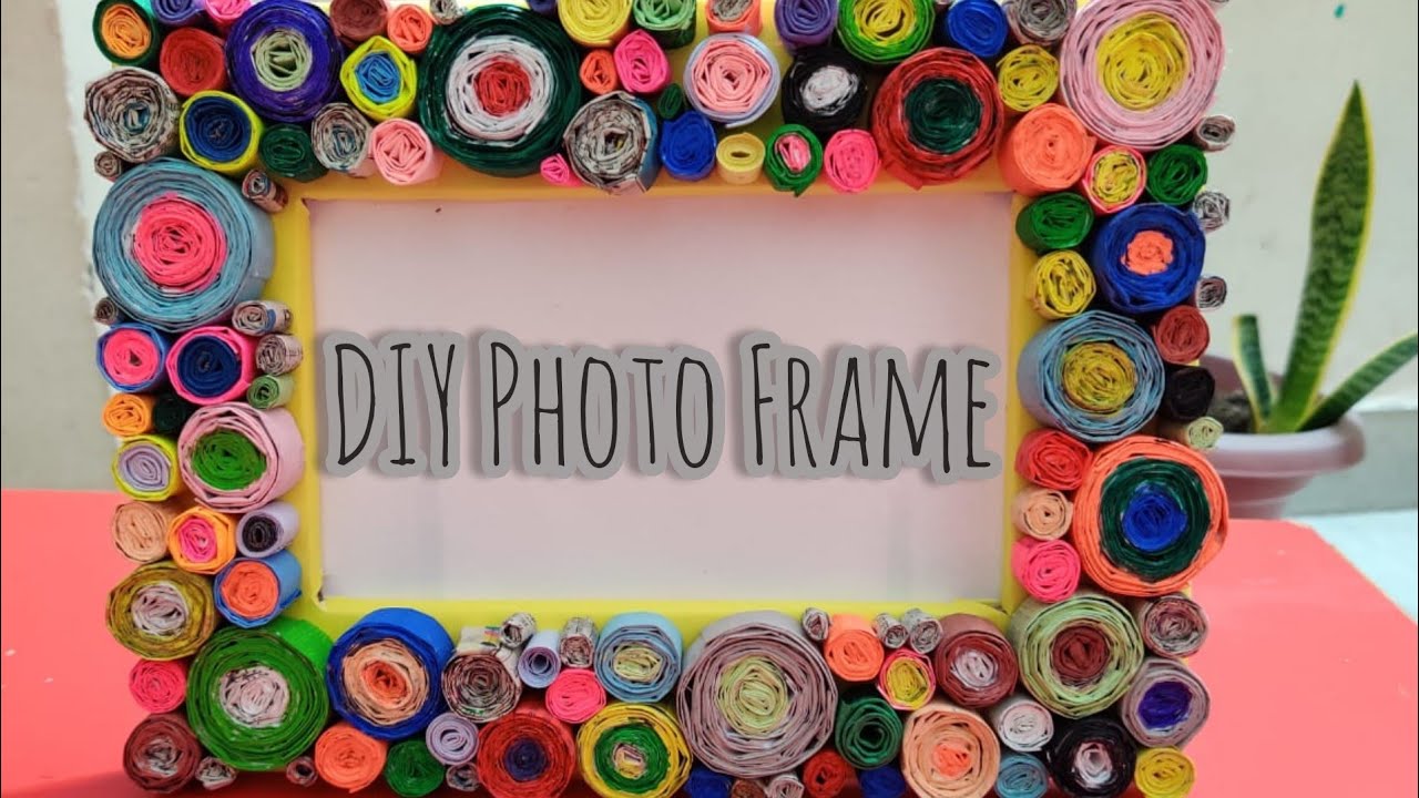 DIY Newspaper Photo Frame | Best out of waste | Newspaper Craft idea ...