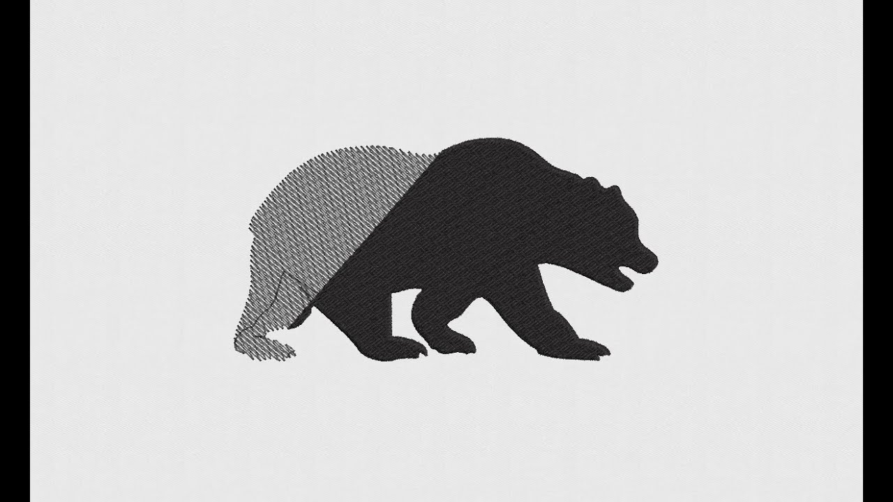 Black Bear Machine Embroidery Design | Animal Embroidery File ...