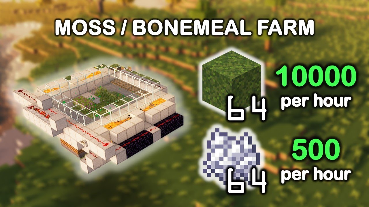 Insanely CHEAP Moss & Bonemeal Farm for Minecraft 1.21! - YouTube