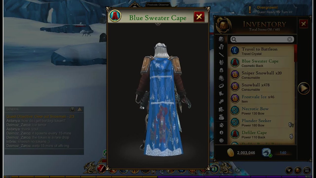 AQ3D Blue Sweater Cape -- Rare Item Drop - YouTube