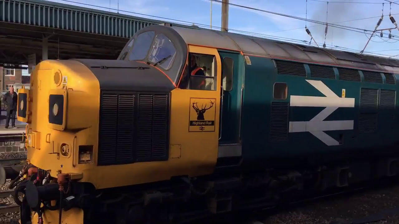 SRPS group class 37025 on hire to colas rail growling out off Doncaster ...