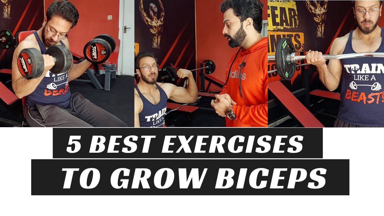 5 Amazing exercises to grow your Biceps - YouTube