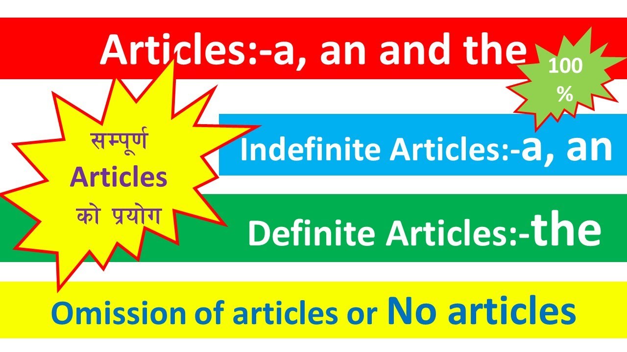 Articles in English Grammar | Articles | Learn Articles - YouTube