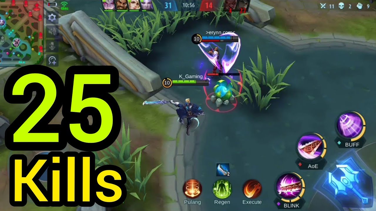25 kills Mobile Legends - YouTube
