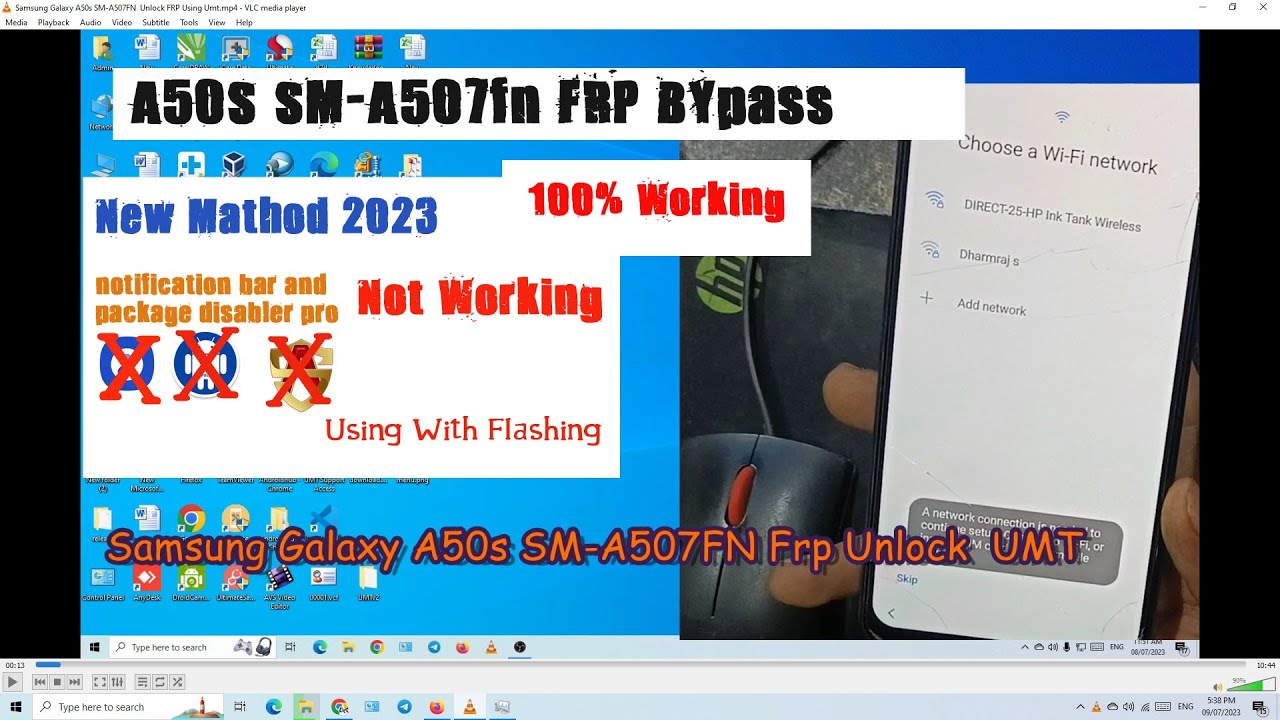 Samsung Galaxy A50s SM A507FN Unlock FRP Using Umt - YouTube
