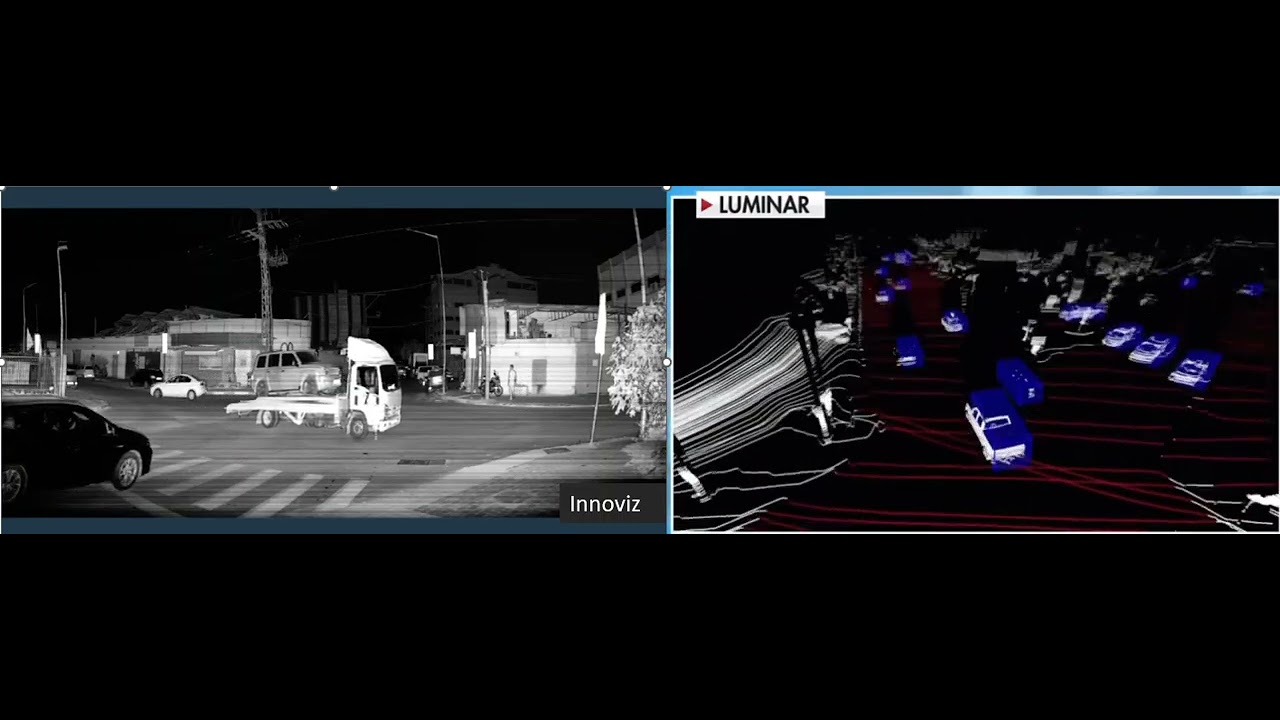 Raw point cloud comparison between Luminar Iris and Innoviz 2 - YouTube