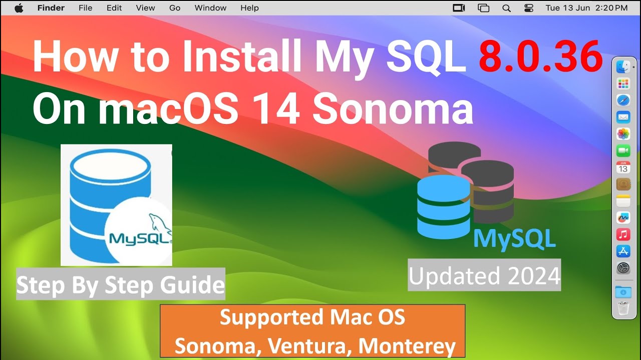 How to Download & Install My SQL 8.0.36 on macOS 14 Sonoma !! Step By ...