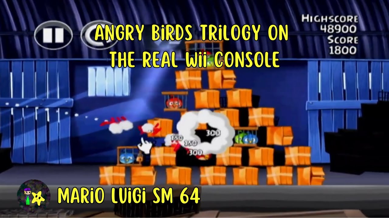 angry birds trilogy on the real wii console - YouTube