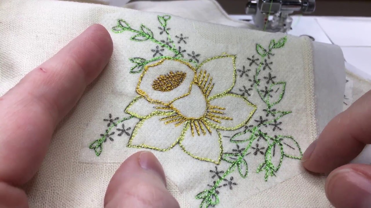Free motion embroidery demonstration - YouTube
