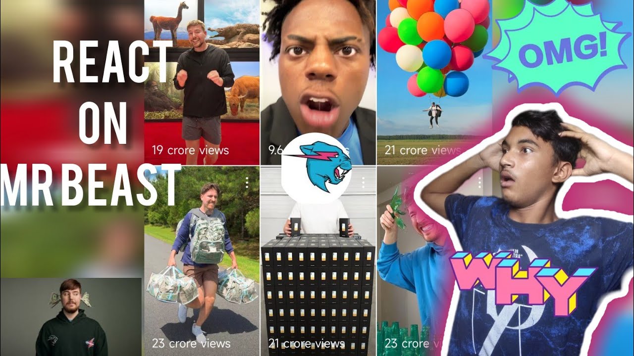react on Mr beast || @MrBeast react on short video popular video of Mr ...