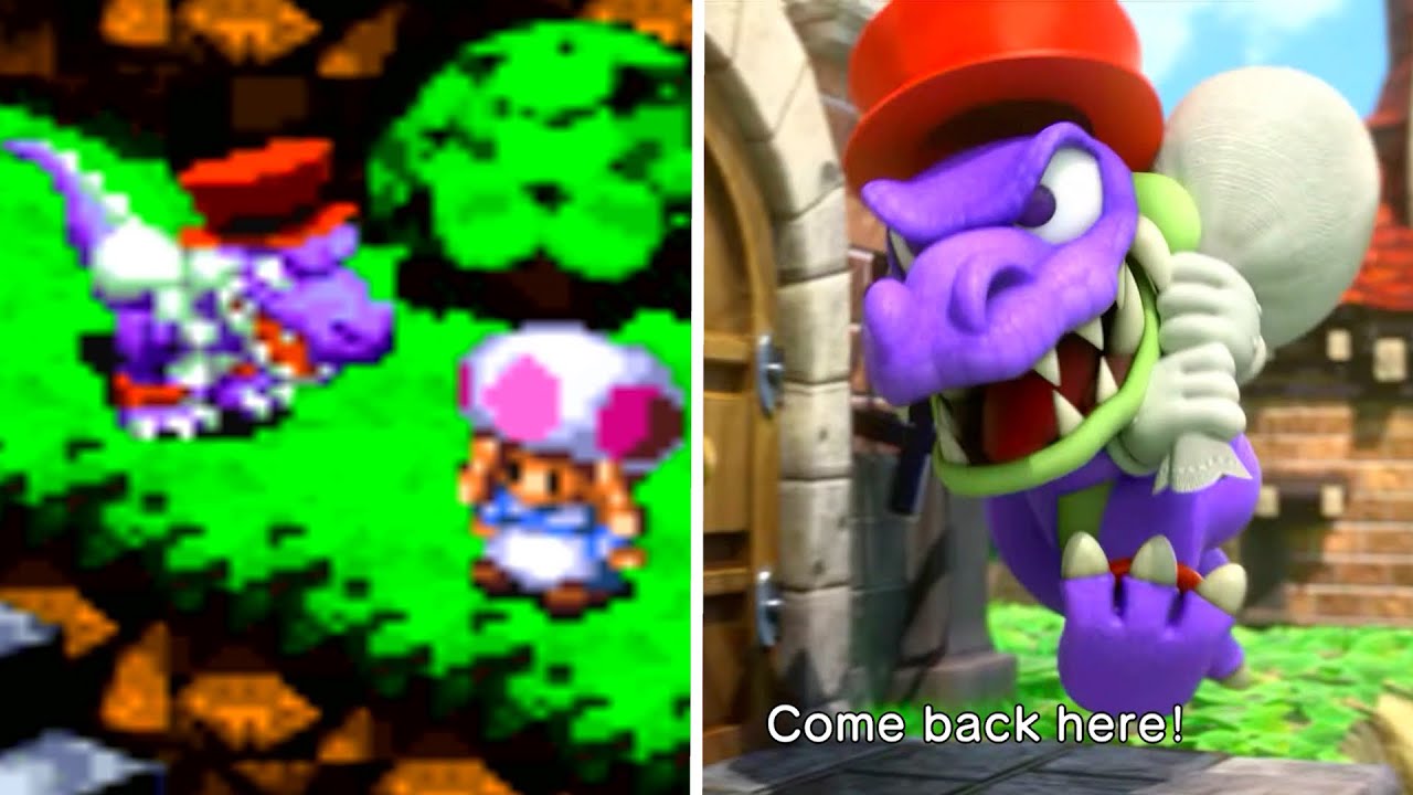 Super Mario RPG Croco Boss Graphics Comparison 1996 vs 2023 - YouTube