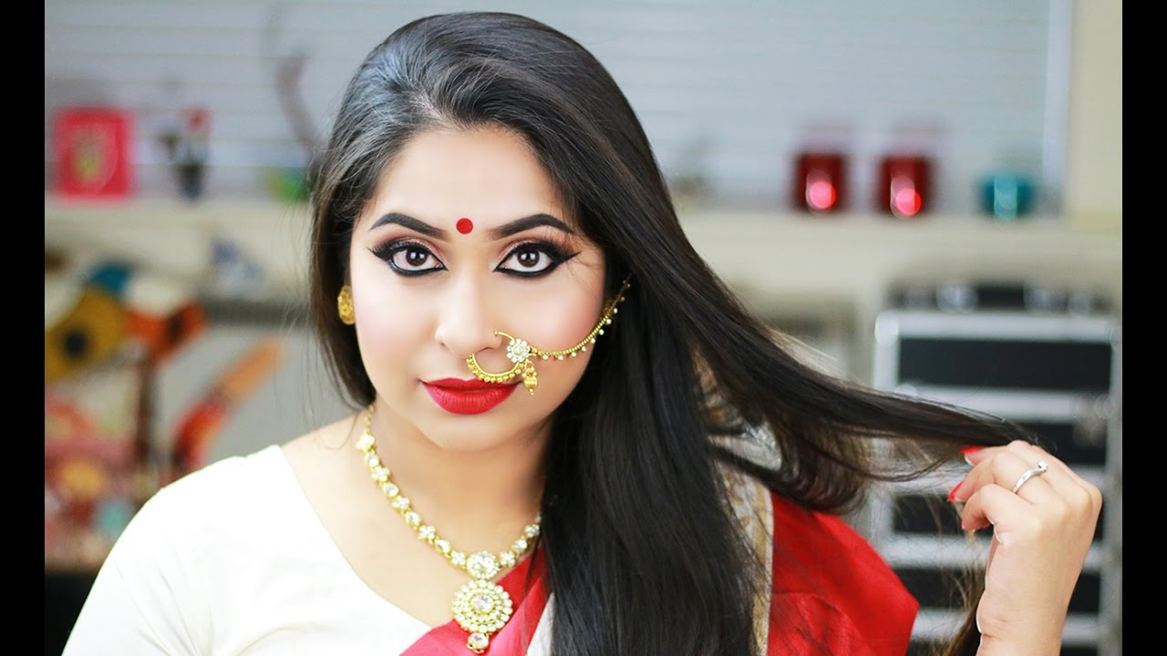 Durga Puja Navratri Makeup Tutorial 2016 | Festive Makeup Look - YouTube