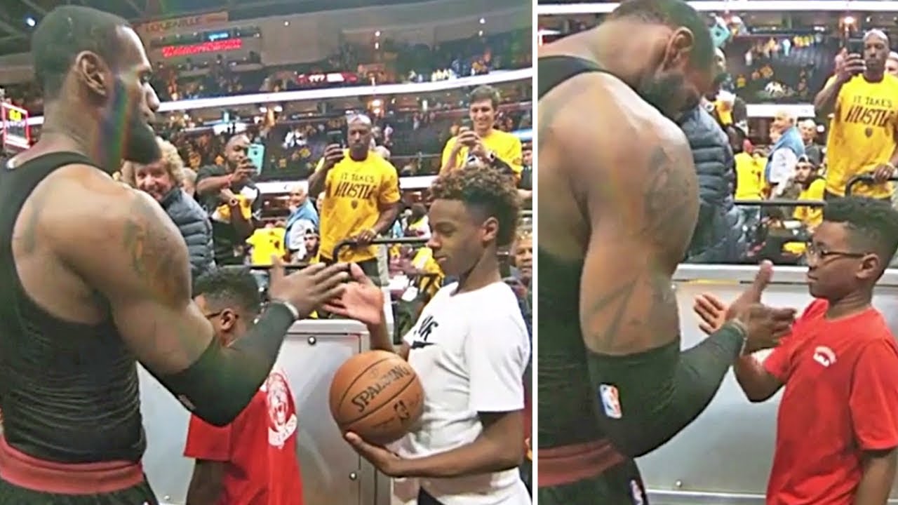 LeBron James Has Special Handshakes For Both His Sons! - YouTube