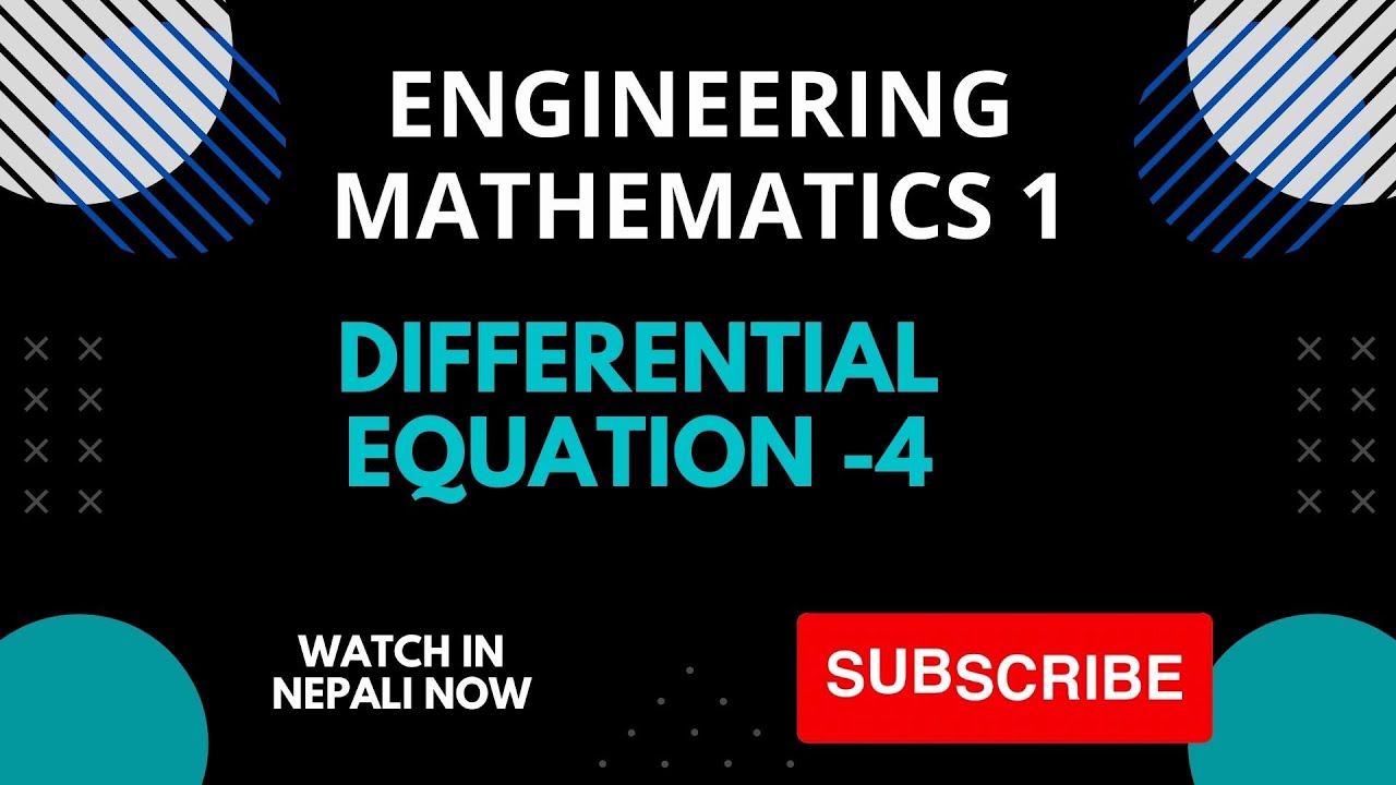 Engineeing mathematics || Differntial equation part 4 - YouTube