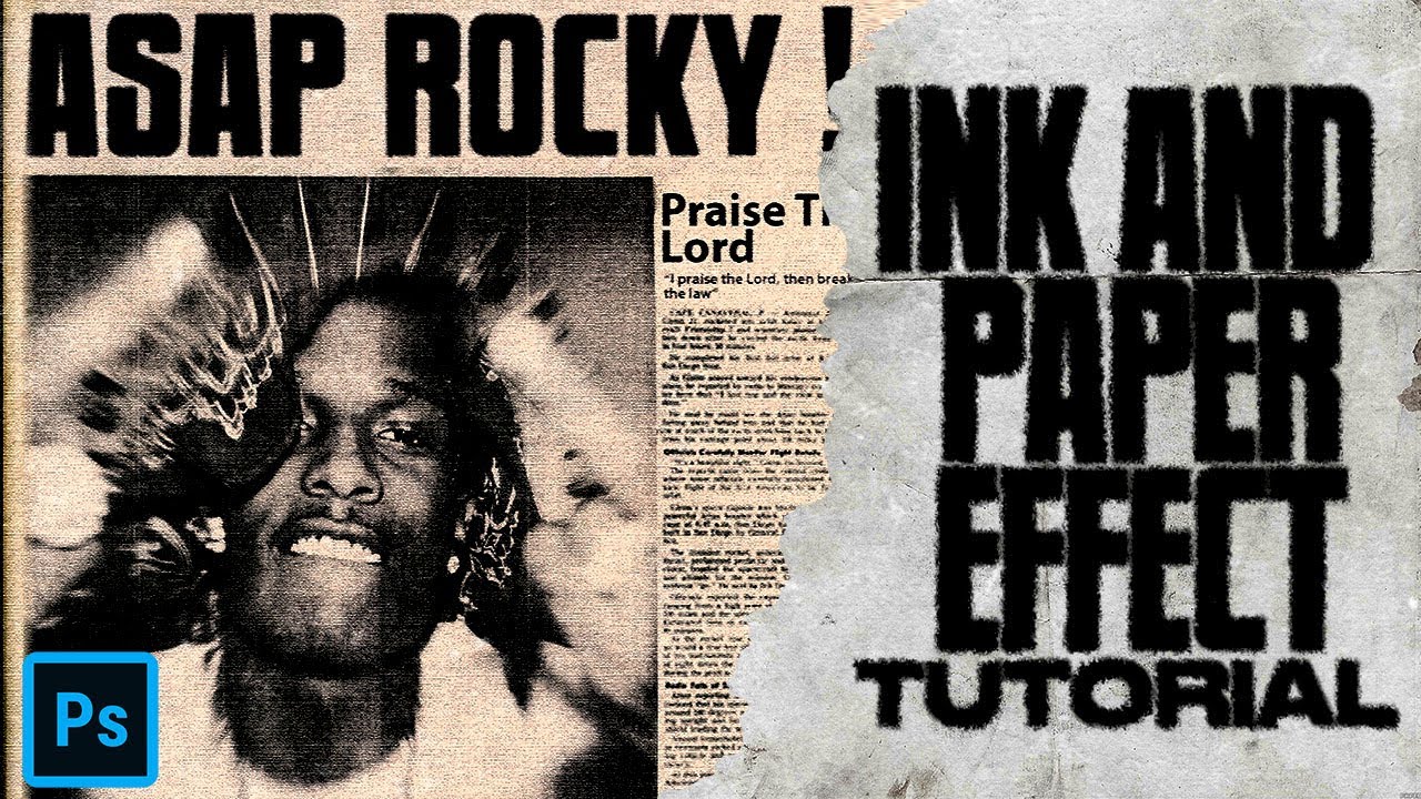 HOW TO CREATE INK AND PAPER EFFECT ON PHOTOSHOP Photoshop Tutorial And how-to-create-ink-and-paper-effect-on-photoshop-photoshop-tutorial-and