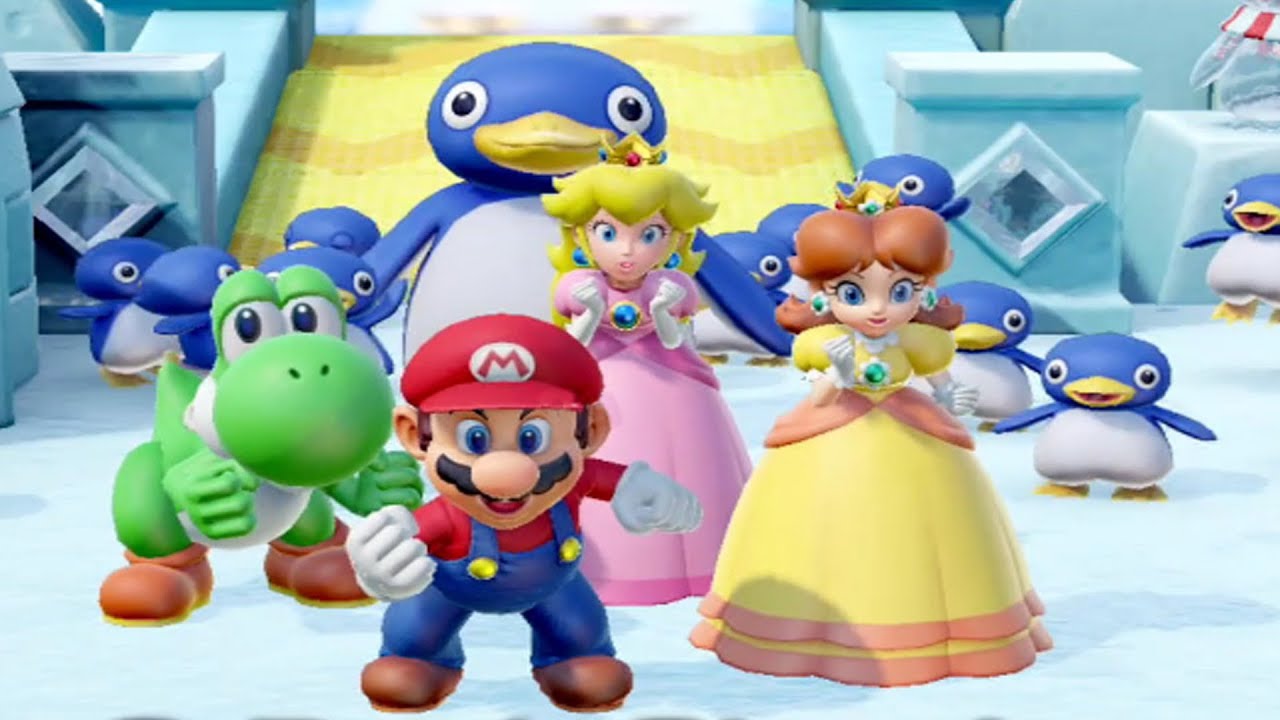 super mario party - mario, yoshi, peach and daisy - YouTube